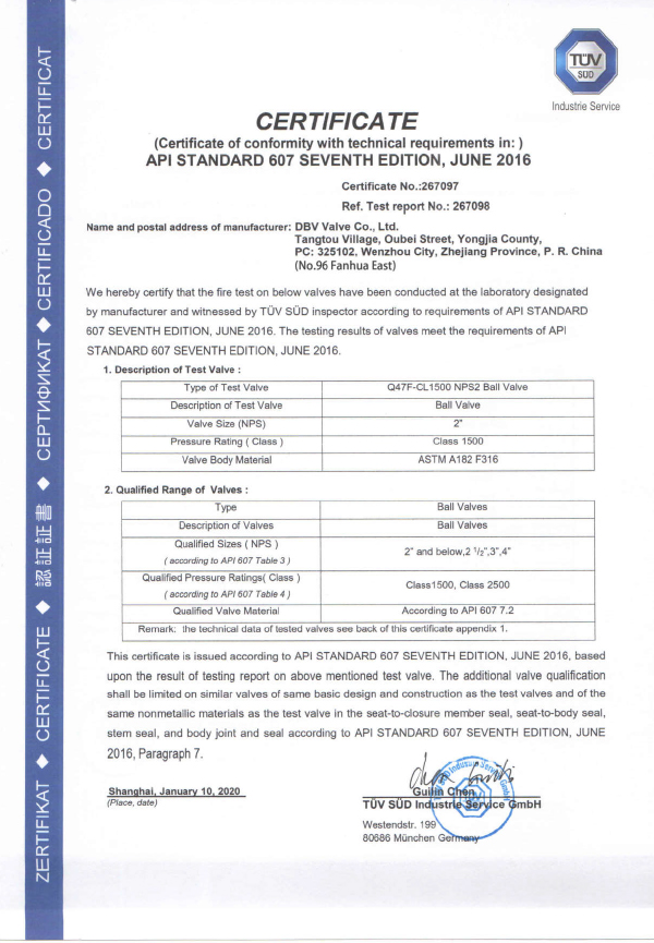 Certificates_Butterfly valves,Ball valves,Industrial valves,DIN valve ...